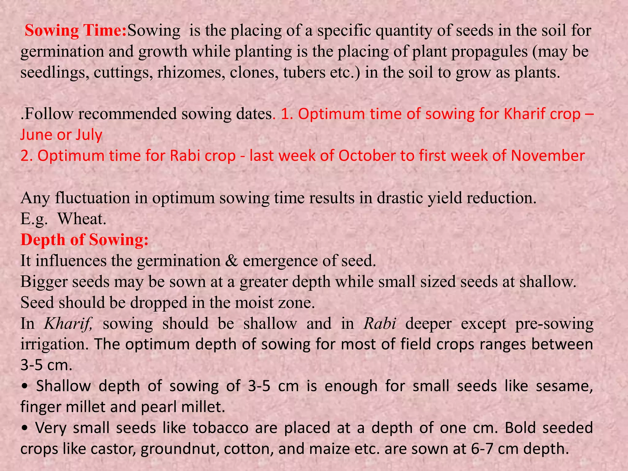 Seed and different methods of sowing | PPT