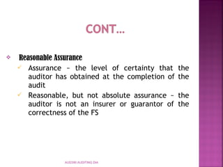 Topic 2 objectives and scope of financial statement audit | PPT