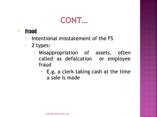 Topic 2 objectives and scope of financial statement audit | PPT