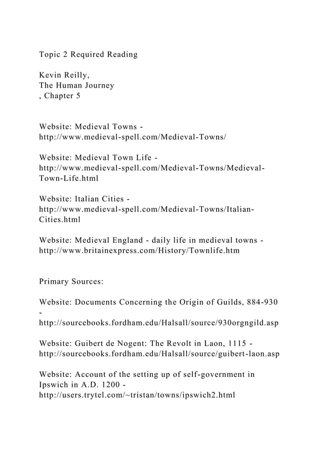 Topic 2 Required ReadingKevin Reilly, The Human Journey, Cha | PDF