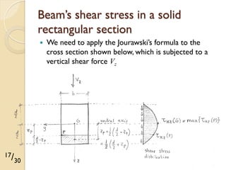 Structural Mechanics: Shear stress in Beams (1st-Year) | PDF