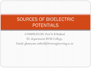 Sources of bioelectric potentials | PDF