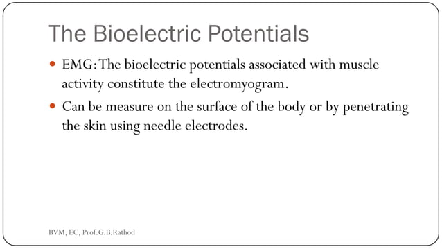 Topic 2 sources of bioelectric potentials | PPT