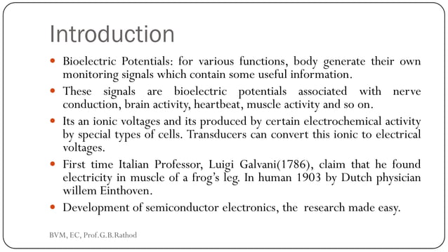 Topic 2 sources of bioelectric potentials | PPT