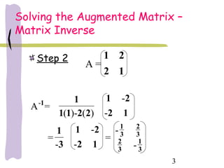 Topic 2 systems of linear equation (part 2) | PPT