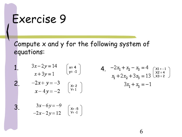 Topic 2 systems of linear equation (part 2) | PPT
