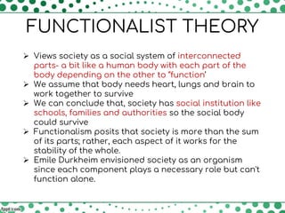 theories in sociology for education purposes | PPT