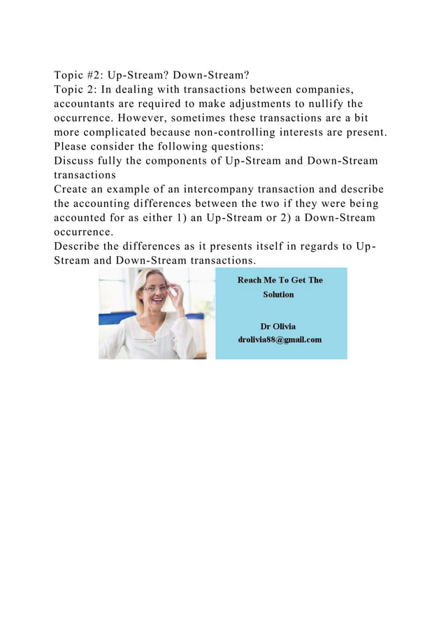 Topic #2 Up-Stream Down-StreamTopic 2 In dealing with transact.docx