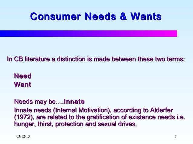 Consumer Motivation | PPT