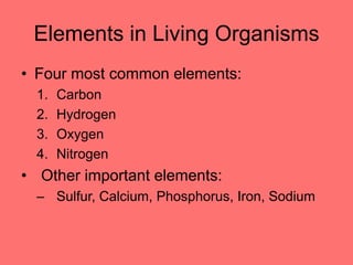 Topic 3: The Chemistry of Life | PPTX