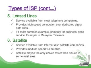 Topic 3.2 internet service provider | PPTX