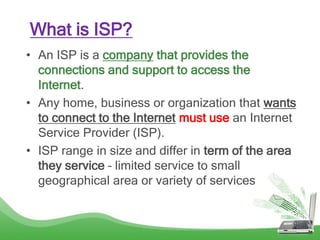 Topic 3.2 internet service provider | PPTX