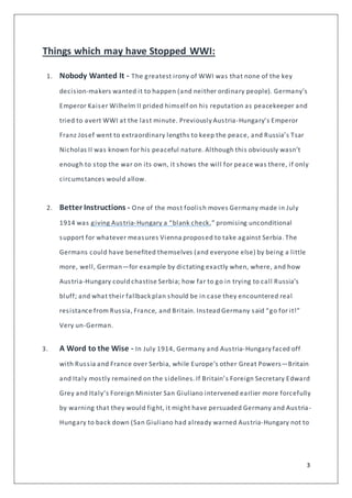 20th Century: World War 1 | PDF