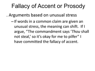 Accent Fallacy
