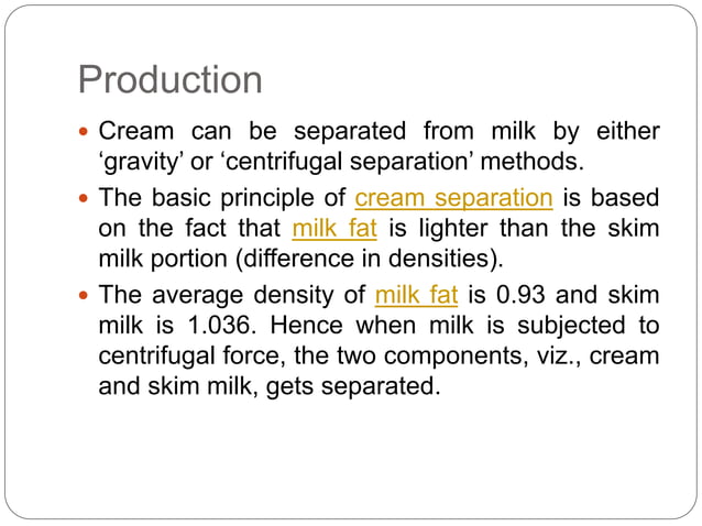 Cream- definition, types, manufacturing, defects | PPTX