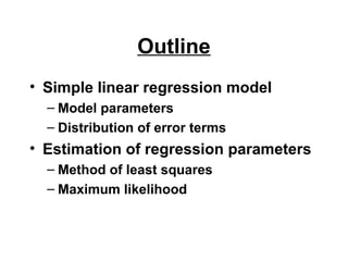 Topic_3. mechanism of simple linear regression ppt | PPT