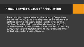 presentation about articulation, occlusion and malacclusion | PPTX