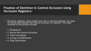 presentation about articulation, occlusion and malacclusion | PPTX