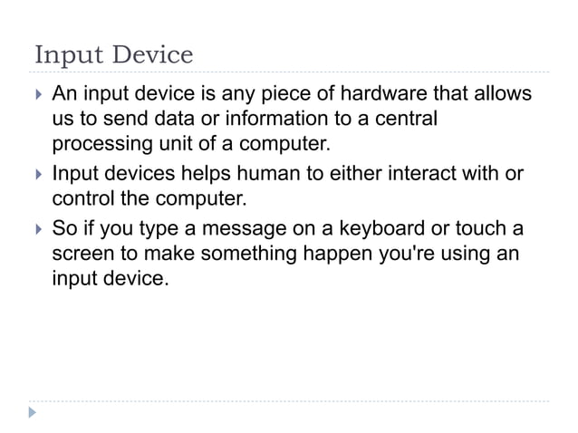Topic 3 -Input output devices in computer.pptx | Operating Systems | Computer Software and ...