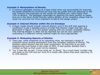 mining dilution and mineral losses | PDF