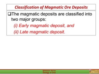 Topic 3 ore forming processes and magmatic mineral deposits | PDF