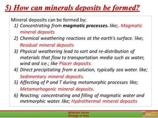 Topic 3 ore forming processes and magmatic mineral deposits | PDF