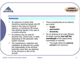 Aircraft Communication Topic 3 radio components | PDF