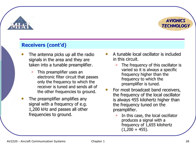 Aircraft Communication Topic 3 radio components | PDF