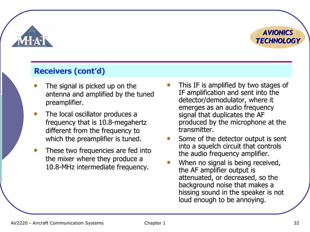 Aircraft Communication Topic 3 radio components | PDF