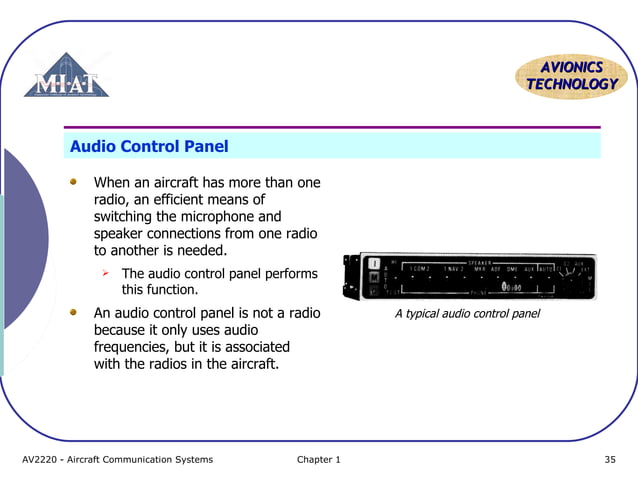 Aircraft Communication Topic 3 radio components | PDF
