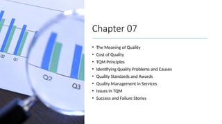 Total Quality Management And Applications | PPTX