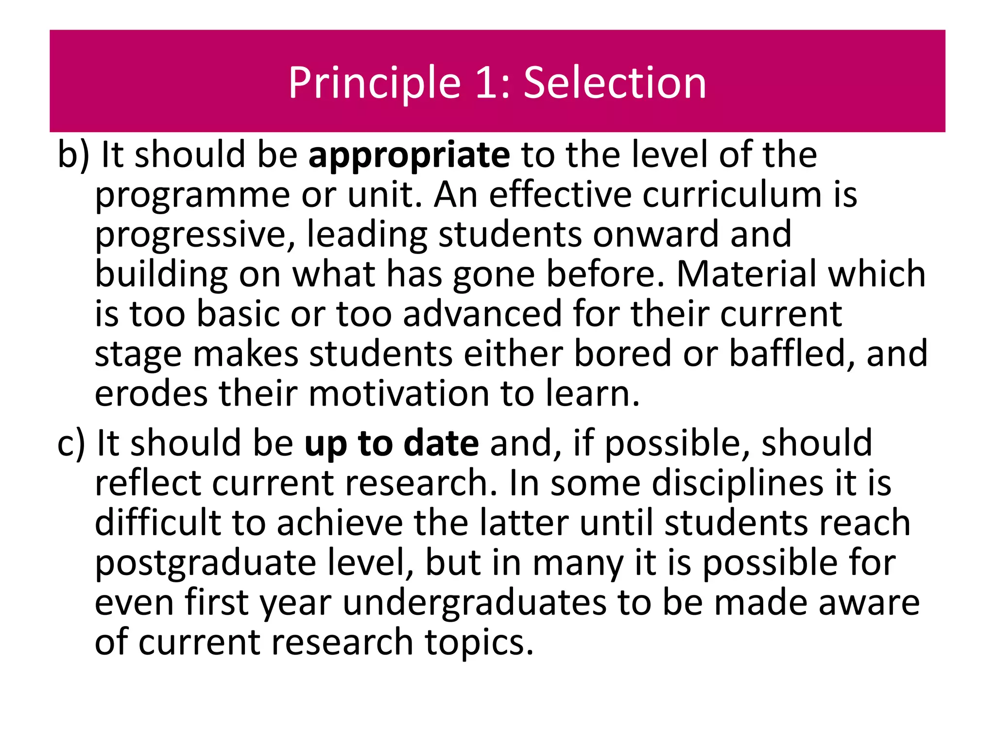 TSL3143 Topic 3a Principles in Curriculum Design | PPT