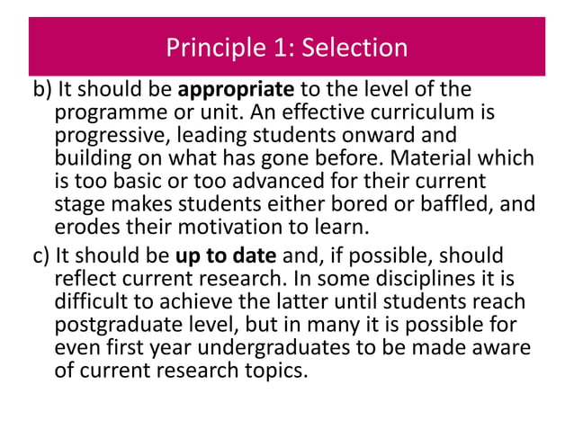 TSL3143 Topic 3a Principles in Curriculum Design | PPTX