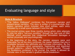 PPISMP TSLB1124 Topic 3 Short story “The Yellow Wallpaper”.pptx ...