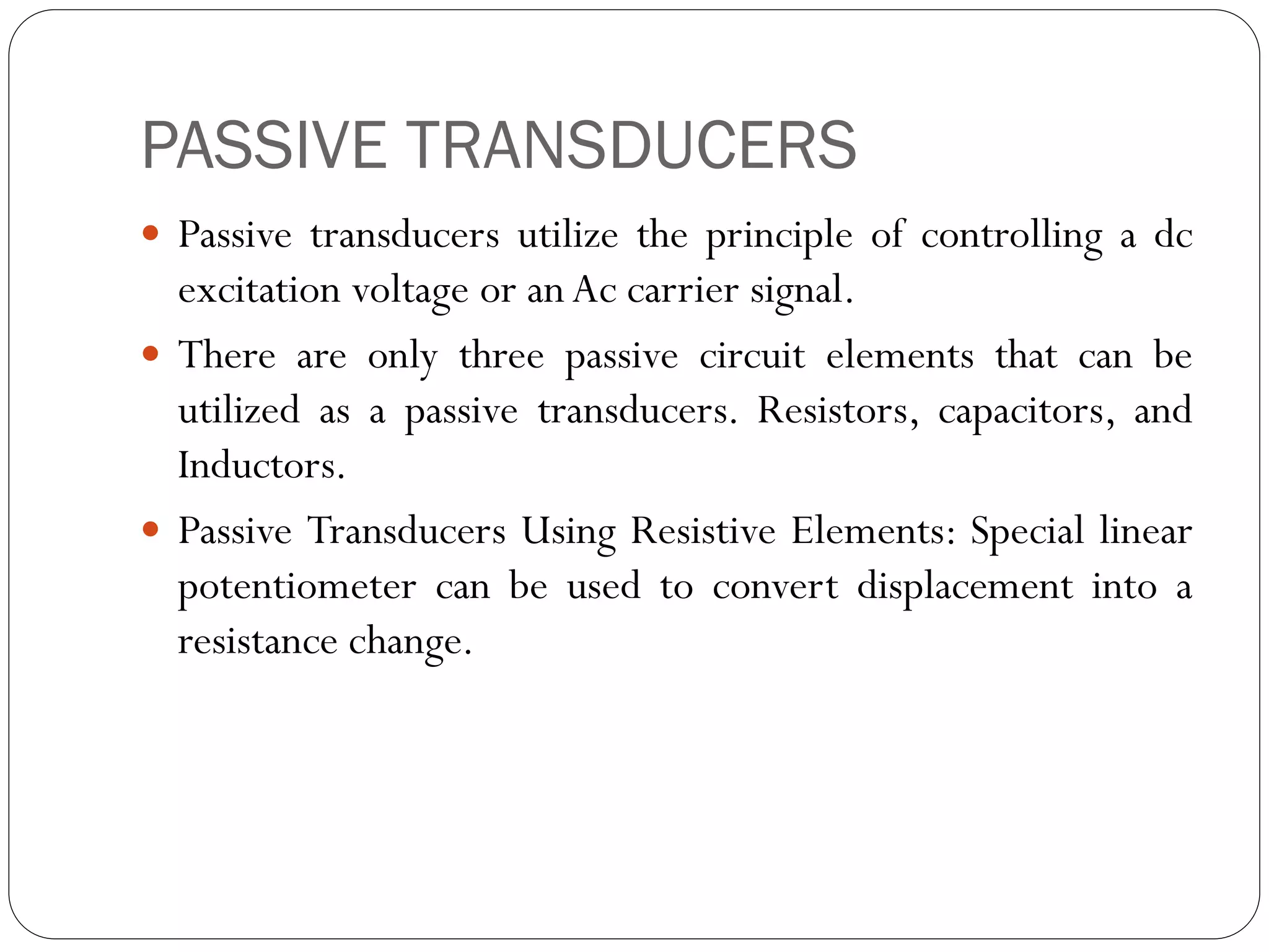 Basic transducer principles | PDF