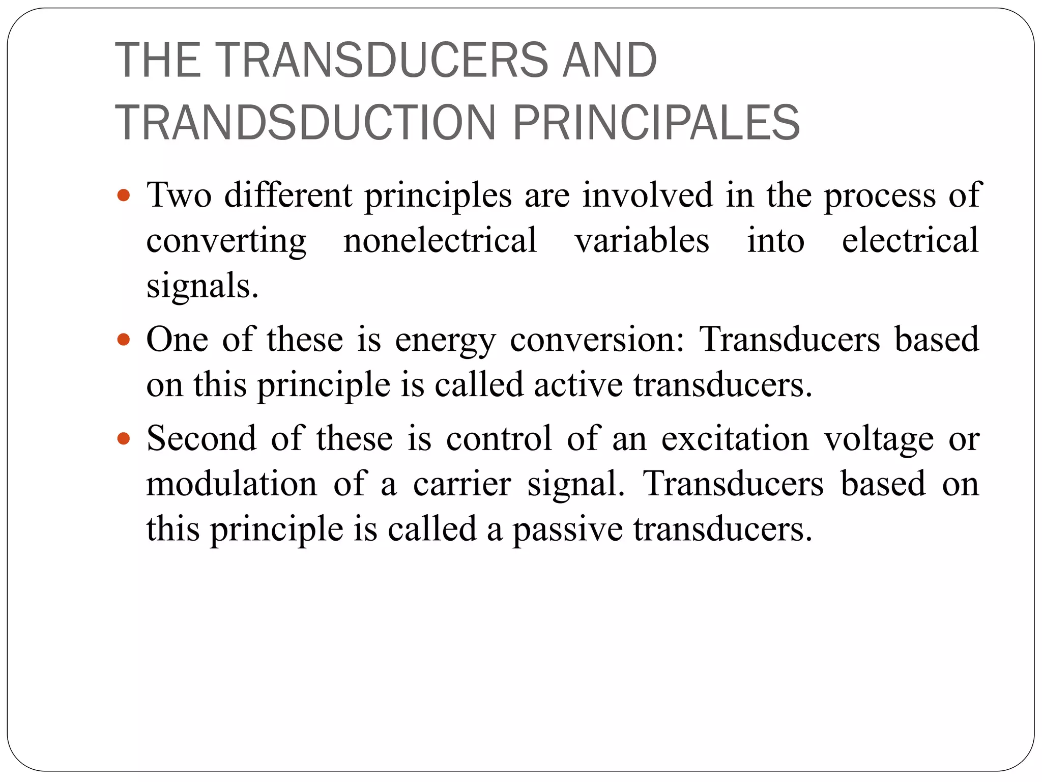 Basic transducer principles | PDF
