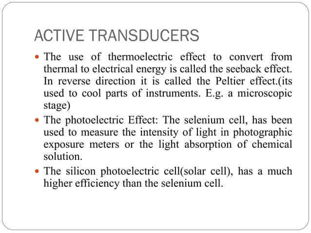 Basic transducer principles | PDF | Physics | Science