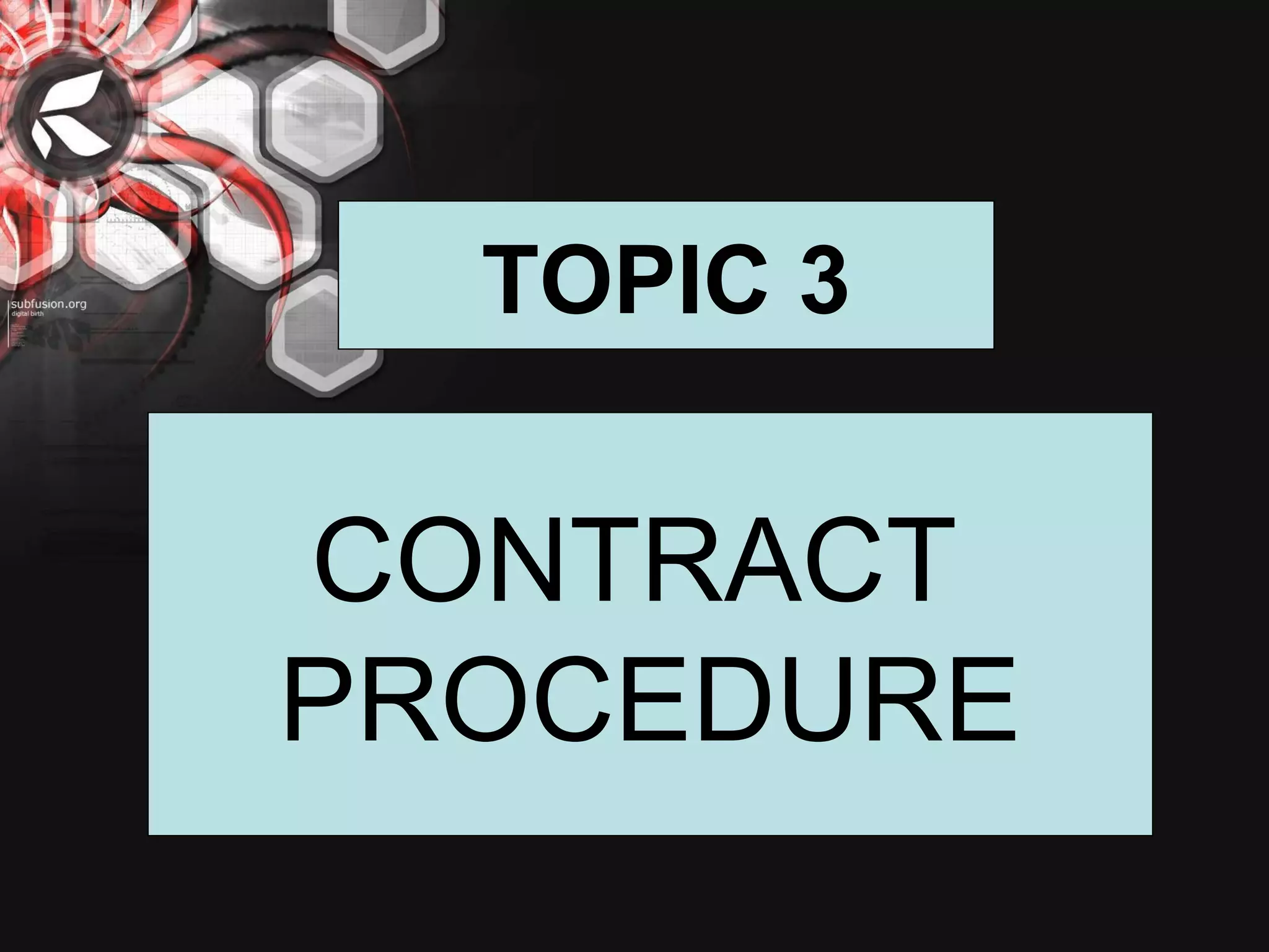 contract procedure | PPT