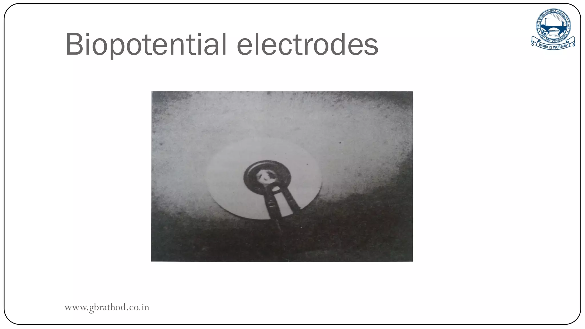 Topic 3 Bioelectrodes-sensors-transducers | PPT