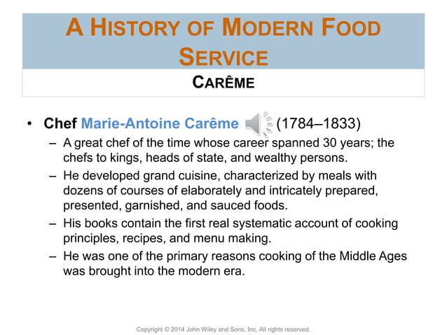 2015 DHK 2552 Topic 3 Culinary History (theory) | PPT