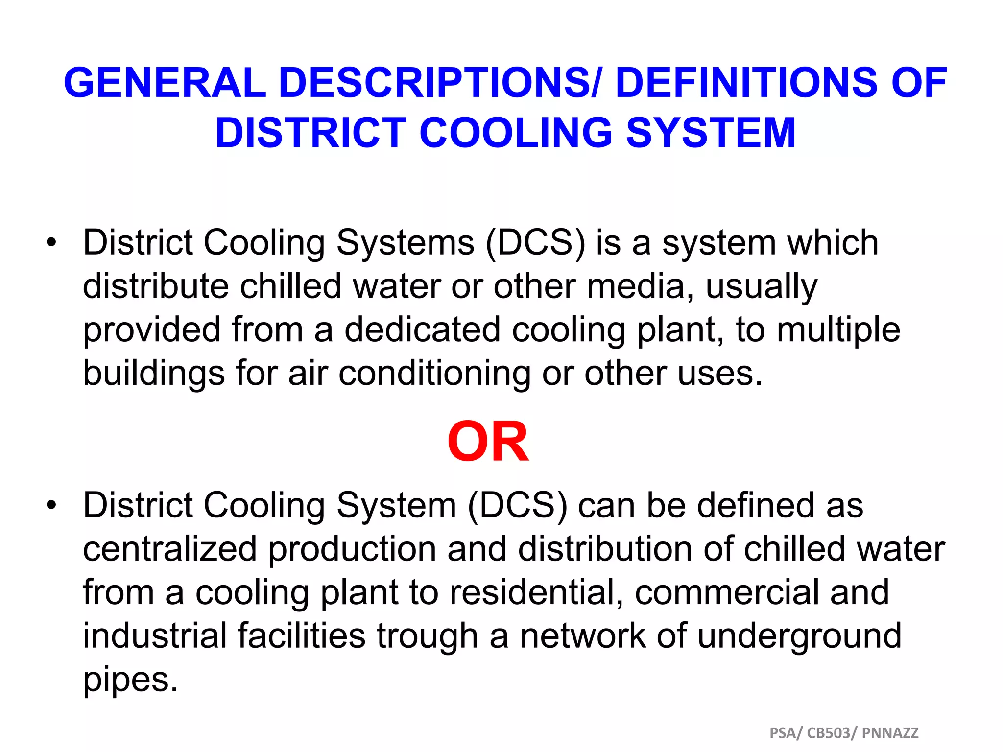 Topic 3 District Cooling System | PPTX