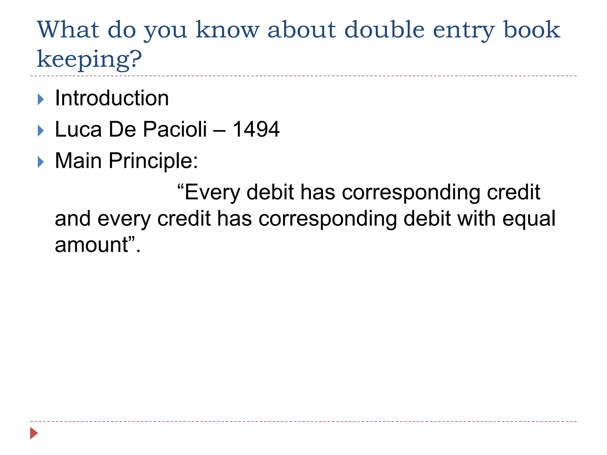 Topic 3 Double Entry Book Keeping Pptx