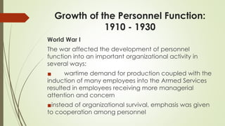 Topic 3 Historical Development of Personnel Administration and ...
