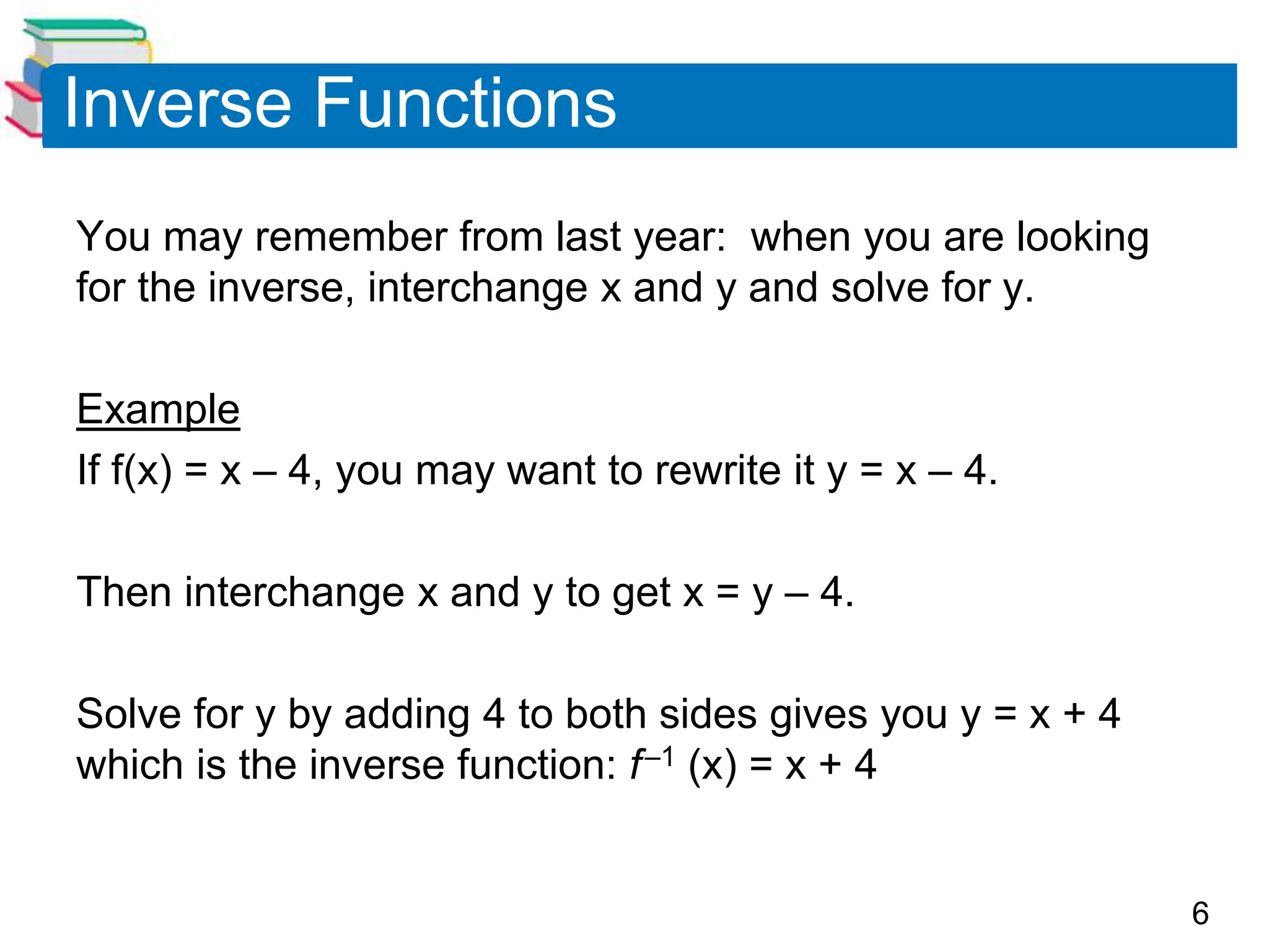 Topic 3 Inverse of function, steps to find inverse and properties of ...