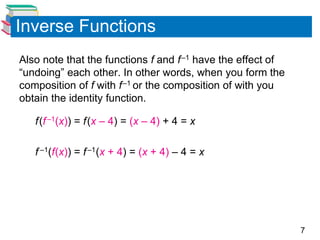 Topic 3 Inverse of function, steps to find inverse and properties of ...