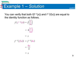Topic 3 Inverse of function, steps to find inverse and properties of ...