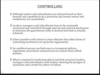 Topic 3 islamic management practices | PPTX