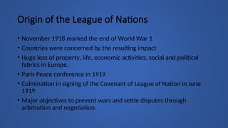 topic 3 league of nations.ppt in International Relations | PPT