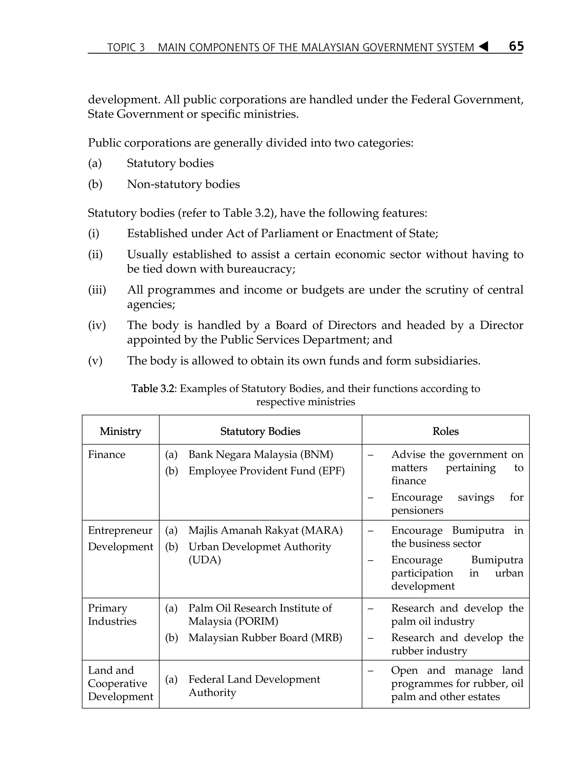 Topic 3 main components of the malaysian government system | PDF