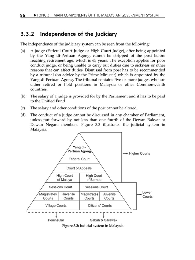 Topic 3 main components of the malaysian government system | PDF